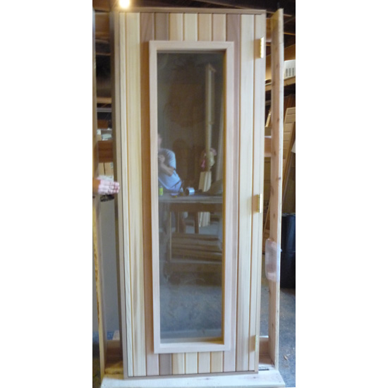 Wide Clad Sauna Door / 32x82 RO + 16x67 Window | Cedarbrook Sauna + Steam