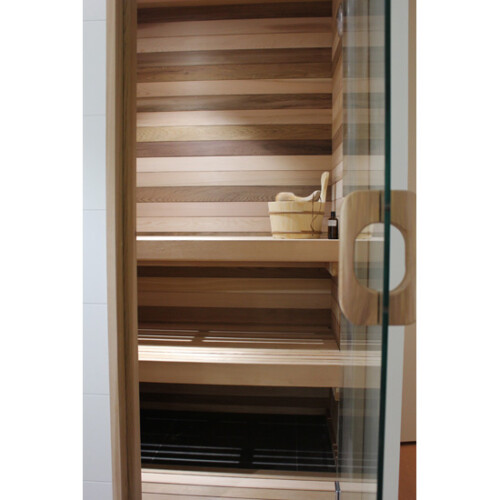Wood Handle Glass Sauna Door | Cedarbrook Sauna + Steam