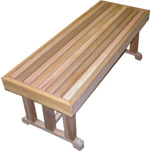 Freestanding Cedar Benches | Cedarbrook Sauna + Steam