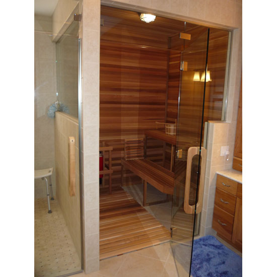 EL 20 Steam Enclosure With Fixed Panel | Cedarbrook Sauna + Steam