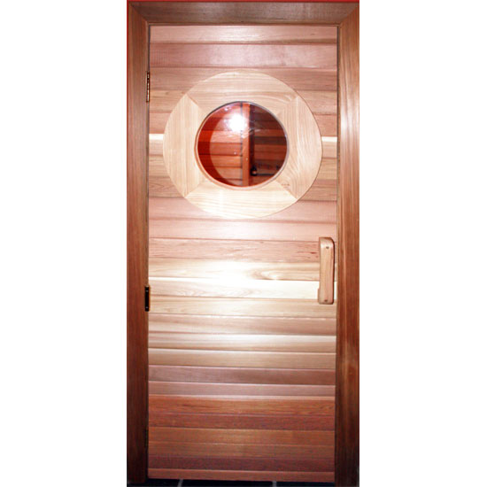 Marine Sauna Door / 24x72 RO + 13" Portal Window | Cedarbrook Sauna + Steam