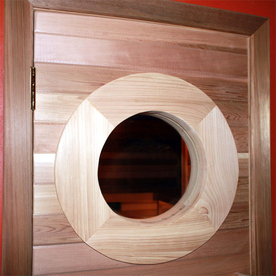 Marine Sauna Door / 24x72 RO + 13" Portal Window | Cedarbrook Sauna + Steam