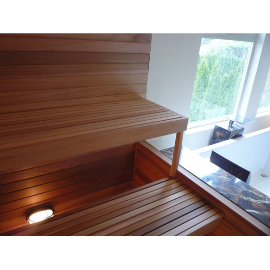 Actual 11Ft Cedar Sauna Bench | Cedarbrook Sauna + Steam