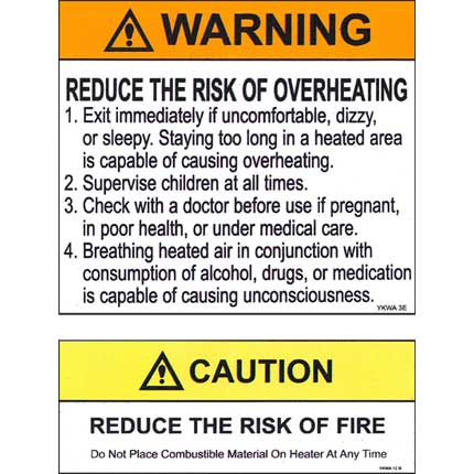 Sauna Warning Signs | Cedarbrook Sauna + Steam