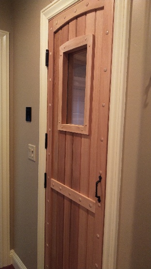 Arched And Plugged Solid Core Sauna Door / 24x82 RO | Cedarbrook Sauna ...
