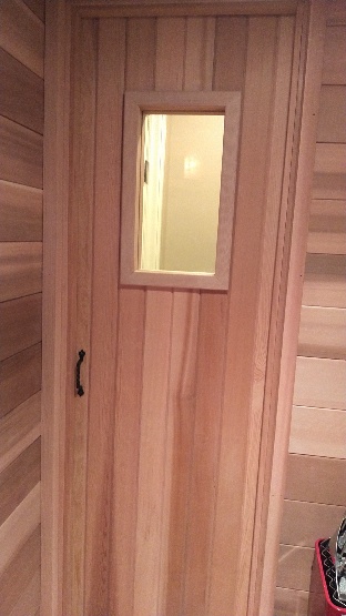 Arched And Plugged Solid Core Sauna Door / 24x82 RO | Cedarbrook Sauna ...