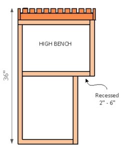 Small Cedar Sauna Bench - 18 Inch | Cedarbrook Sauna + Steam