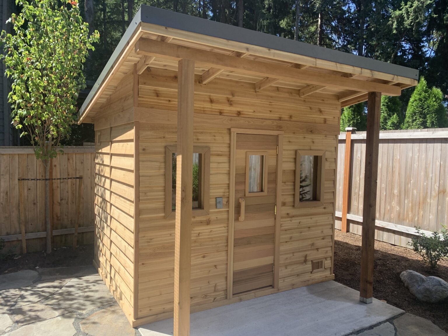 Custom 7x7 Outdoor Sauna Kit / ADA Freestanding Pre-Fab Modular ...